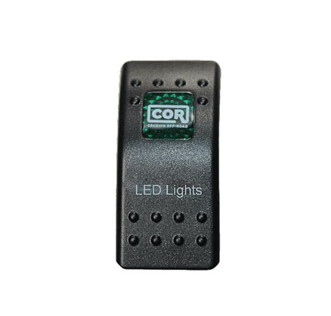 Led Snap In Rocker Switch Dpst On Off Green Led Led Lights Crushin Off Road