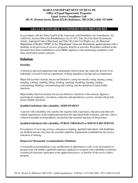 Fillable Online ADA Procedure Form Fax Email Print PdfFiller