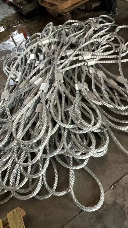 4 Mm Wire Rope Sling Solar Loop Ends Galvanized Steel