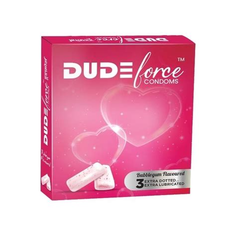 Bubblegum Flavoured Dudeforce Dotted Male Condom At 3000 Inr At Best