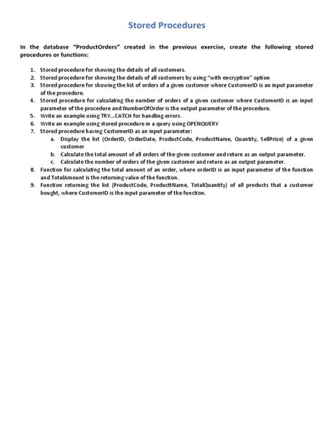 Lab5a Stored Procedures Pdf