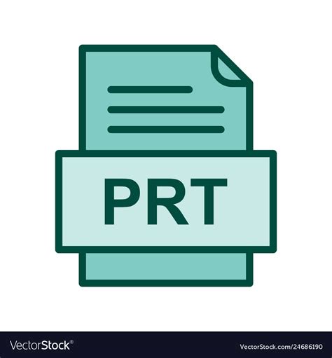 Prt File Document Icon Royalty Free Vector Image