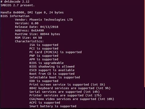 Dmidecode Command In Linux With Examples Geeksforgeeks