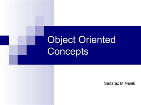 Object Oriented Concept Ppt