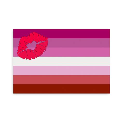 Lipstick Lesbian Pride Flag Sticker 4x6