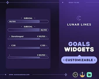 Twitch Goal Widget For Stream Etsy