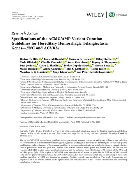 Pdf Specifications Of The Acmgamp Variant Curation Guidelines For