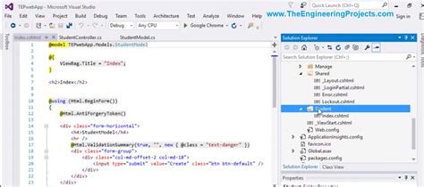 Create A New View In ASP NET MVC The Engineering Projects