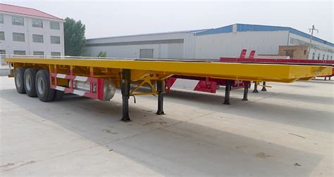 40 Feet 3 Axle 트랙터 플랫 베드 헤비 트럭 세미 트레일러 의 고품질 40 Feet 3 Axle 트랙터 플랫 베드 헤비 트럭 세미 트레일러