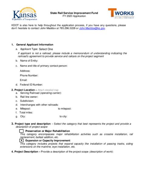 Fillable Online Kdot Requests Comments On State Rail Plan Railway Age