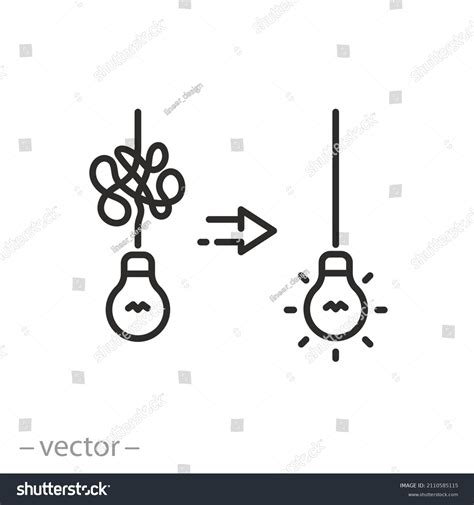 Solving Complex Problem Icon Untangle Turn Stock Vector Royalty Free Shutterstock