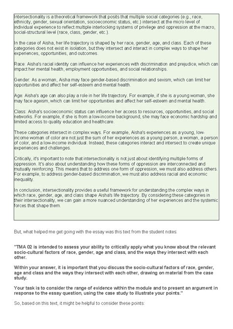 Intersectionality Is A Theoretical Framework That Posits That Multiple Social Categories