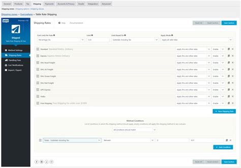 Table Rate Shipping Woocommerce Wp Plugins Ft Woocommerce Shipping And Tracking Envato