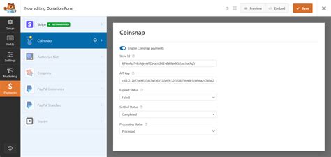bitcoin payment for wpforms wordpress plugin