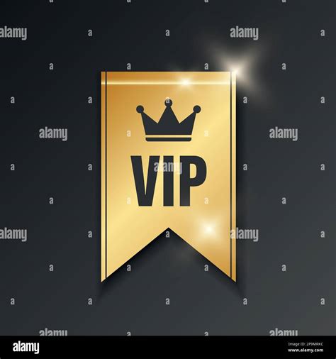 Vip Badges Icon In Flat Style Exclusive Badge Vector Illustration On Isolated Background