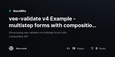 Vee Validate V4 Example Multistep Forms With Composition Api Forked