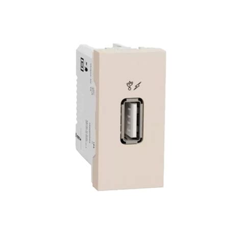Schneider USB Type A Socket New Unica Beige Electricity Store