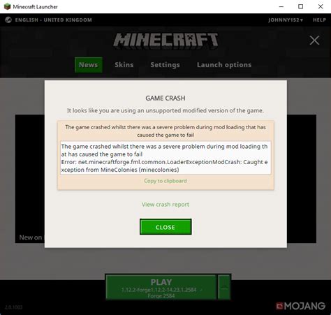 Newer Minecolonies Versions Crashing On Launch Again · Issue 2055 · Ldtteamminecolonies · Github