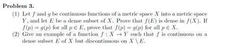 Solved Problem 3 1 Let F And G Be Continuous Functions Of