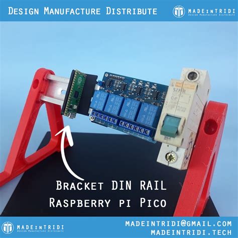 Jual Din Rail Mounting Raspberry Pi Pico Mount Bracket Din Rail Pi Pico