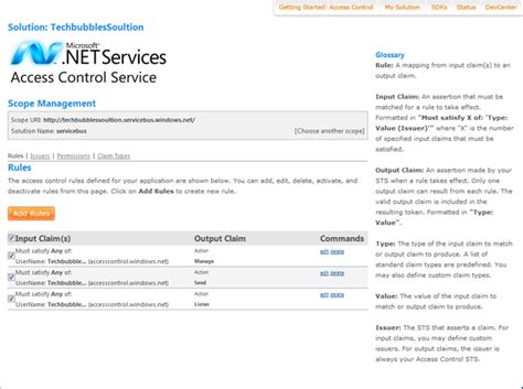 NET Access Control Service TechBubbles