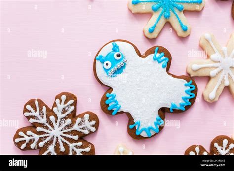 Christmas Cookies Decorated With Royal Icing Stock Photo Alamy