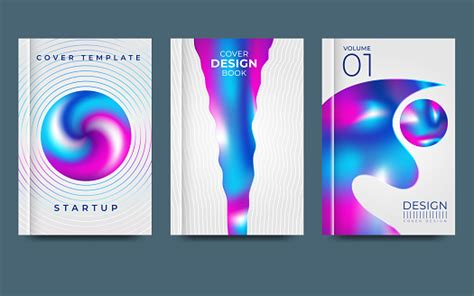 최소한의 동적 커버 디자인을 위한 메쉬 그라데이션 텍스처가 있는 밝은 색상 배경의 벡터 일러스트레이션 0명에 대한 스톡 벡터 아트 및 기타 이미지 Istock