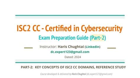 Isc ² Certified In Cybersecurity Cc Pdf