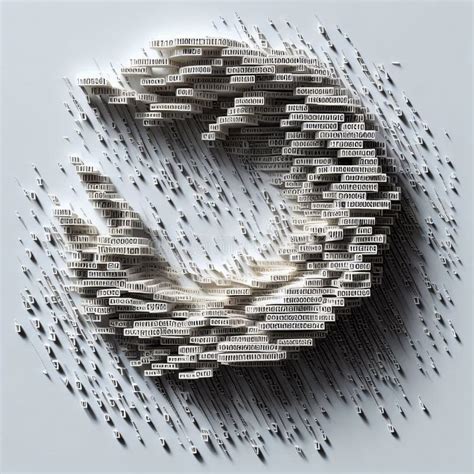 ascii typography the edges of the paper are torn in such a way t stock