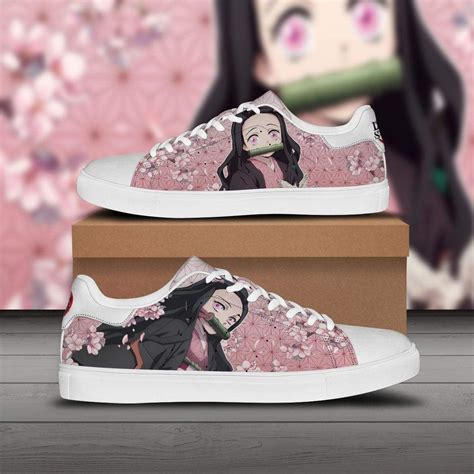 Nezuko Shoes Anime Sneakers Demon Slayers Low Top Stan Smith Shoes