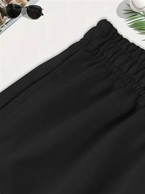 흰색 문자 인쇄 남성 캐주얼 복장 반소매 티셔츠 및 신축성 있는 허리 반바지 폴리에스테르 혼 Temu Republic Of