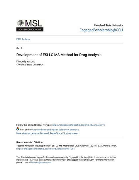 Pdf Development Of Esi Lc Ms Method For Drug Analysis Dokumen Tips