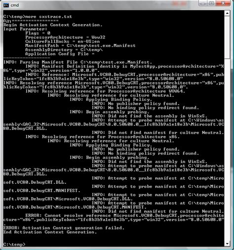 side by side configuration error in windows 10 super user