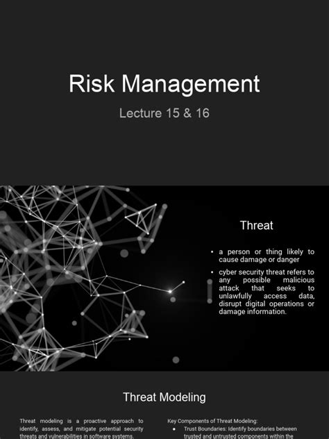 Secure Software Design And Development Lecture 15 And 16 Pdf Threat Computer Security