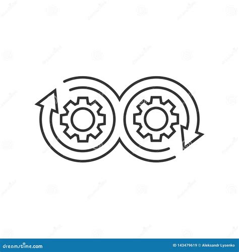 Development Icon In Flat Style Devops Vector Illustration On White