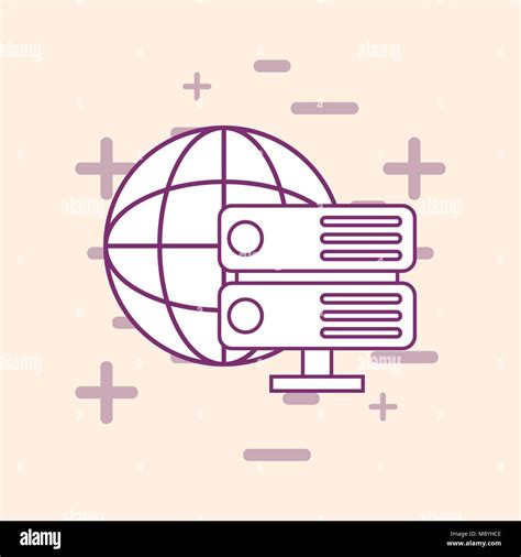 Global Sphere With Router Over White Background Vector Illustration Stock Vector Image And Art
