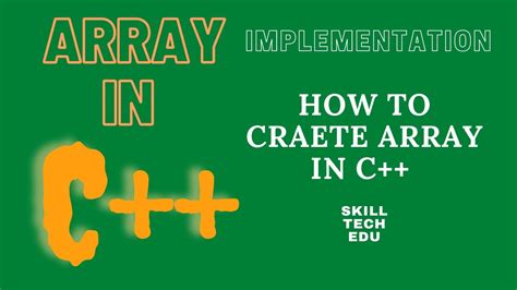 How To Create Array In C Implementation Hindiurdu Skill Tech Edu Youtube