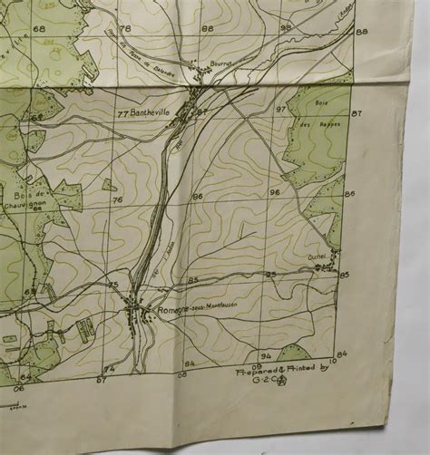 Lot Meuse Argonne Offensive Map Of Landres Et St Georges Used By