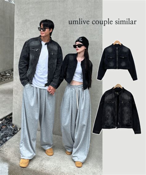 단독진행 세트특가 데님 흑청 자켓 커플룩 시밀러룩 여자 크롭 남녀공용 커플 바이커 오버핏 투웨이 긴팔 셔츠 아우터 와이드 밴딩 롱팬츠 트레이닝 세트 봄 가을 스트릿 힙