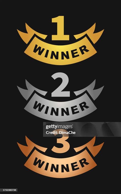 Gold First Place Silver Second Place And Bronze Third Place Award