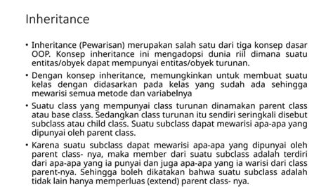 Pertemuan7konsep Inheritance Polymorphism Dan Encapsulationpptx