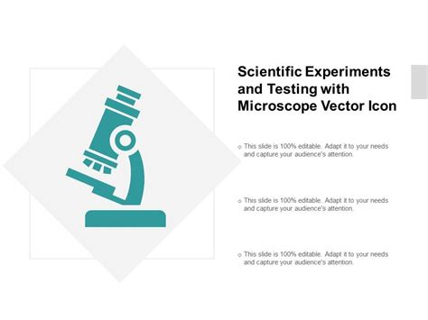 Scientific Experiments And Testing With Microscope Vector Icon Ppt PowerPoi