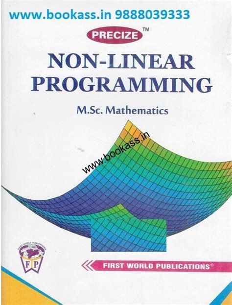Precize Non Linear Programming Msc Mathematics 4th Semester Pu