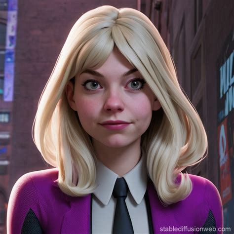 Gwen Stacy Spiderverse Art Stable Diffusion Online