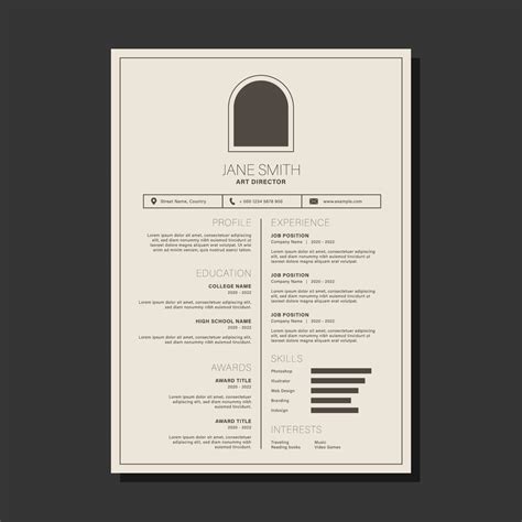 Modern Minimalist Creative Resume Template 14017885 Vector Art At Vecteezy