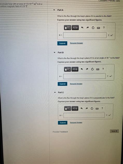 Solved Constants Periodic Table A Circular Loop With An Area