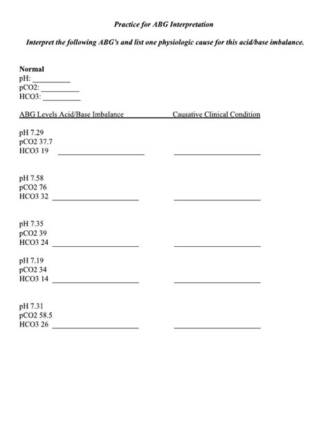 Abg Practice Test Pdf