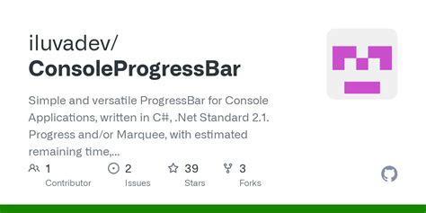 Github Iluvadevconsoleprogressbar Simple And Versatile Progressbar For Console Applications
