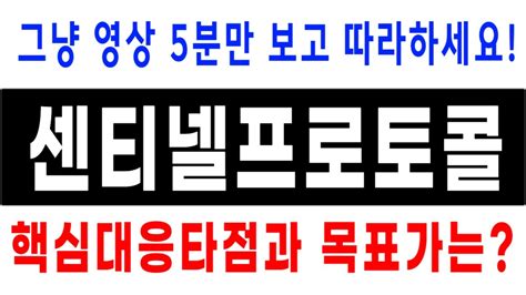 코인 센티넬프로토콜 핵심대응전략 타점 분석 이 영상하나로 끝입니다 긴말안합니다 홀더 필수 시청 Youtube