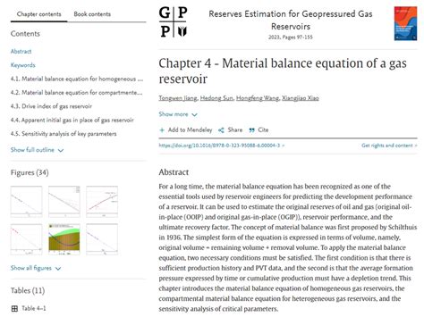 Pdf Material Balance Equation Of A Gas Reservoir